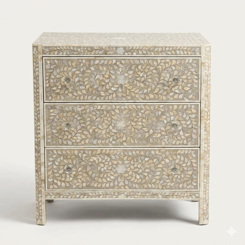 Moonvine Floral Bone Inlay Chest – Brahm Collection
