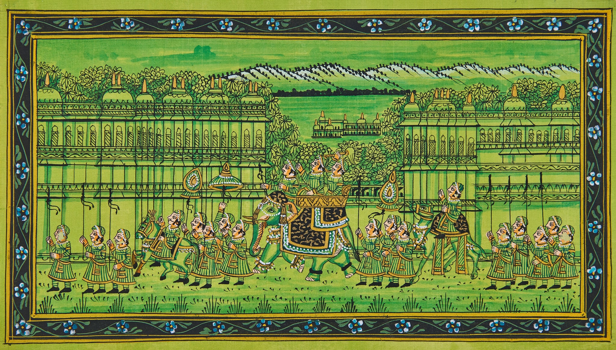 Green Army Procession Painting – Brahm Collection